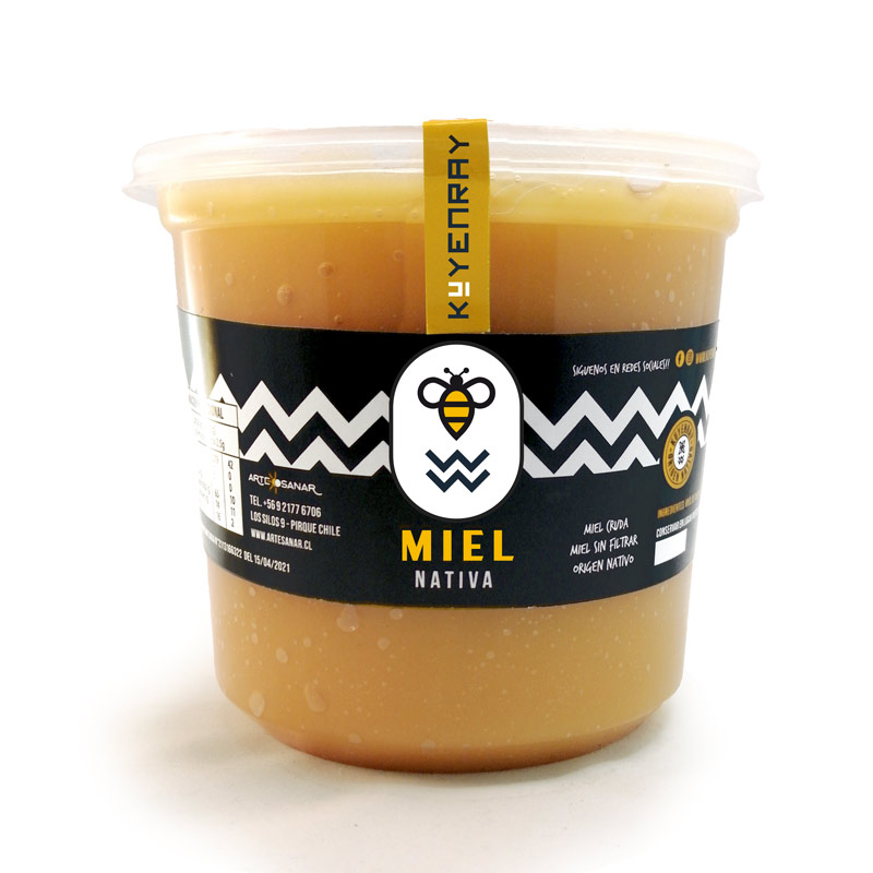 MIEL NATIVA DE ULMO DE 1/2 KILO – Envase PET – KUYENRAY